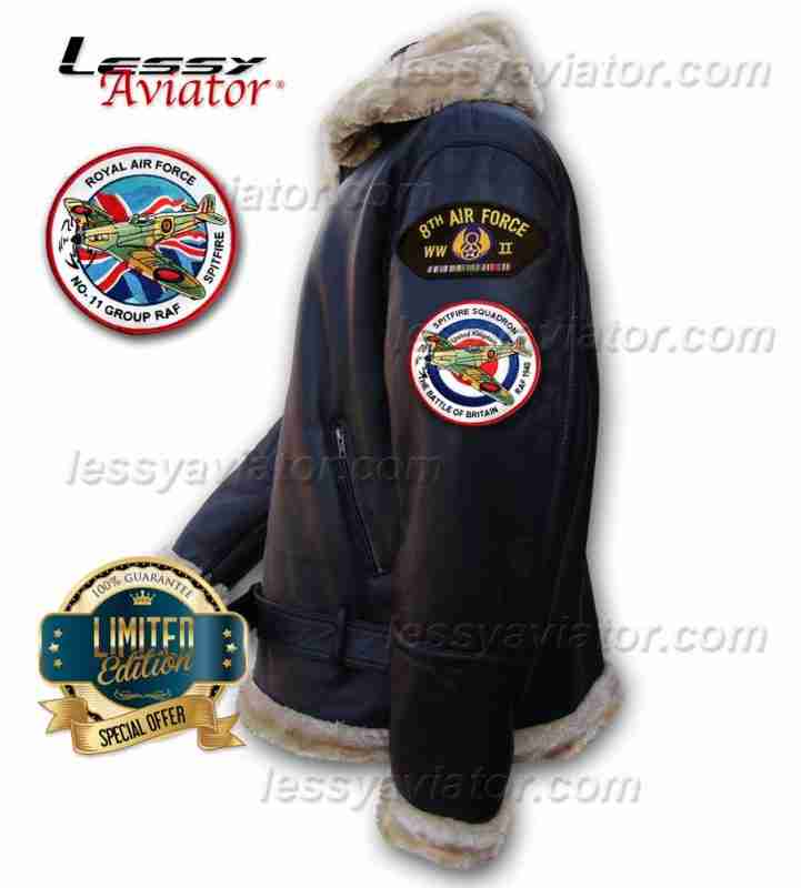 Jacket B3 Bomber WWII - Sheepskin Spitfire Royal Air Force RAF