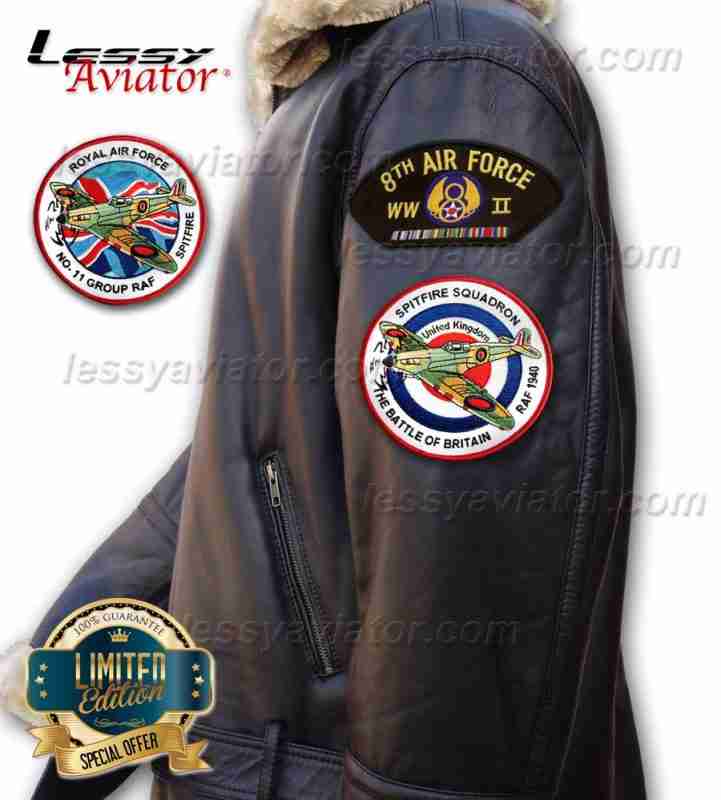 Jacket B3 Bomber WWII - Sheepskin Spitfire Royal Air Force RAF