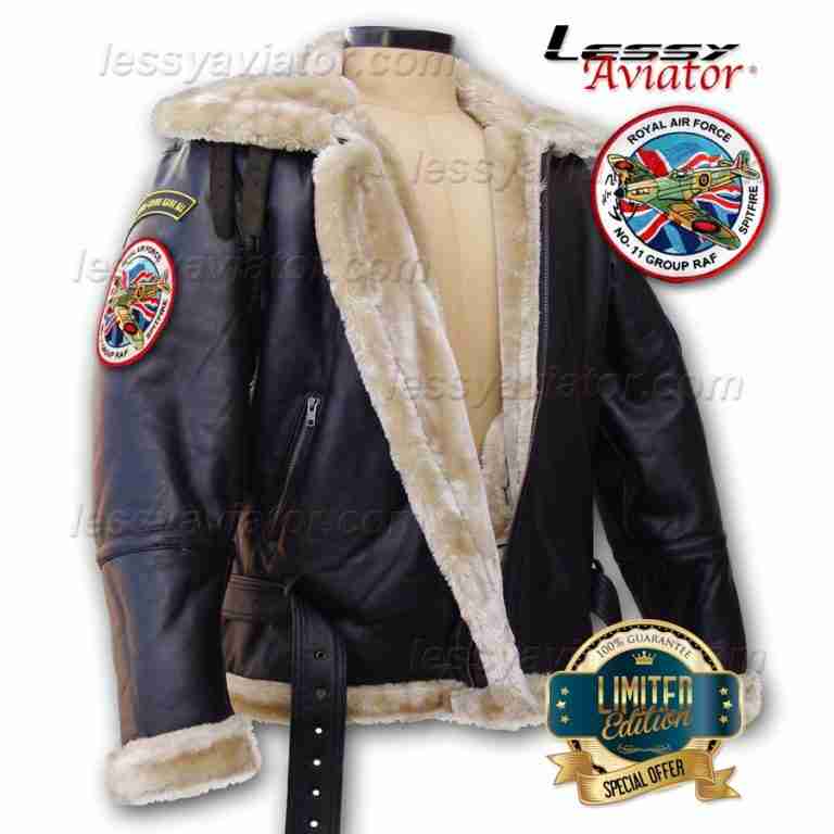 Jacket B3 Bomber WWII - Sheepskin Spitfire Royal Air Force RAF
