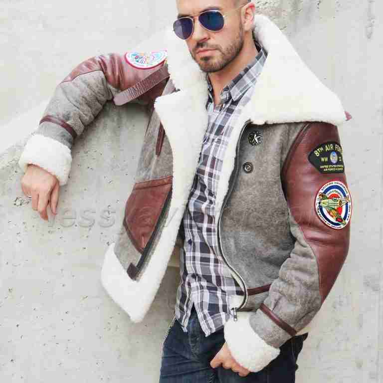 Jacket B3 Bomber WWII - Sheepskin Spitfire Royal Air Force RAF