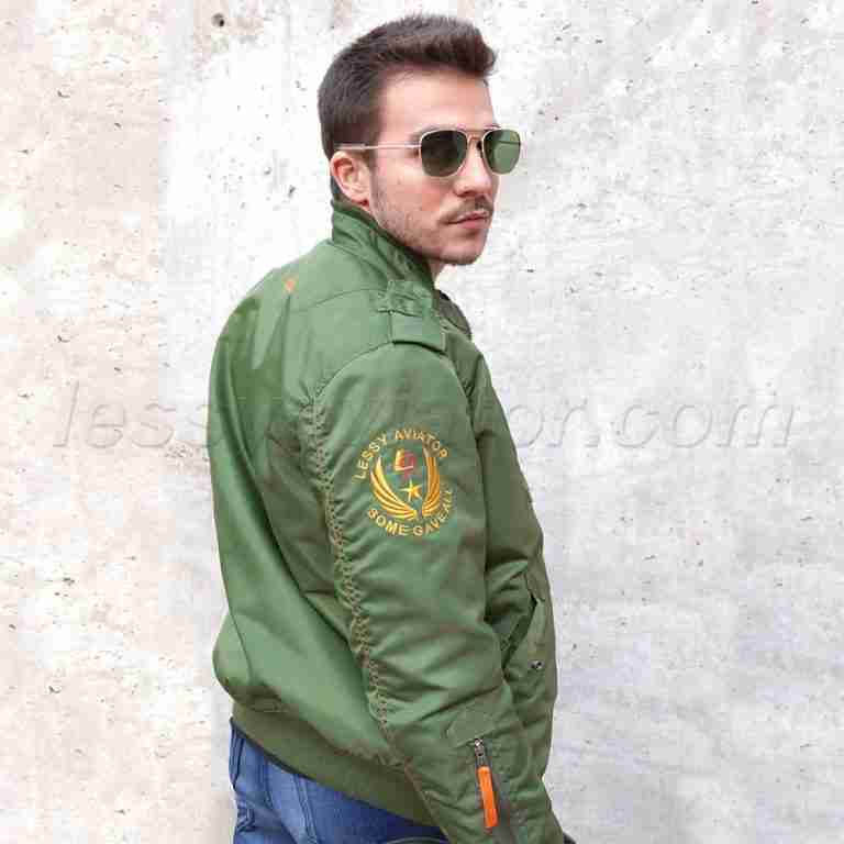 Mens Bomber MA-1 Flight Pilot Jacket Military Army USAF Air Force