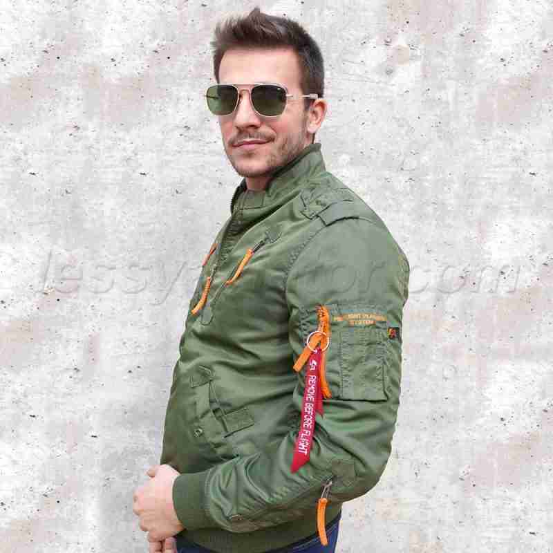 Mens Bomber MA-1 Flight Pilot Jacket Military Army USAF Air Force
