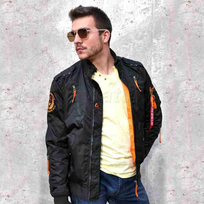 Mens Bomber MA-1 Flight Pilot Jacket Military Army USAF Air Force
