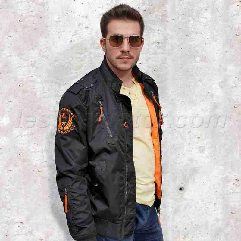 Mens Bomber MA-1 Flight Pilot Jacket Military Army USAF Air Force