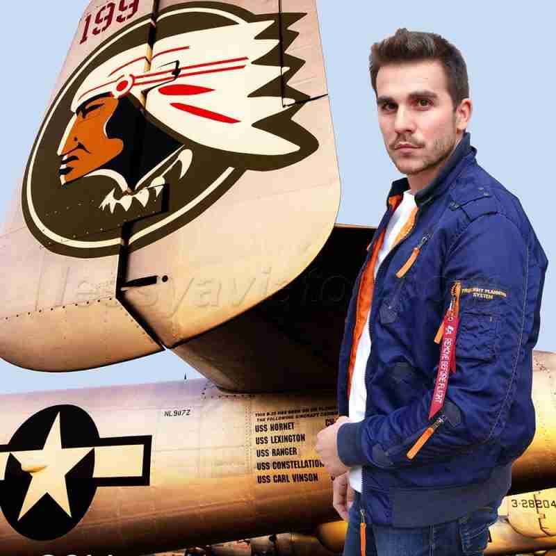 Mens Bomber MA-1 Flight Pilot Jacket Military Army USAF Air Force