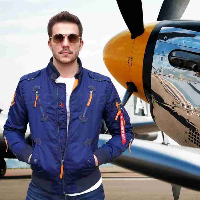 Mens Bomber MA-1 Flight Pilot Jacket Military Army USAF Air Force